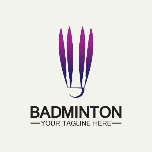 Badminton logo icon design templatebadminton Vector Image