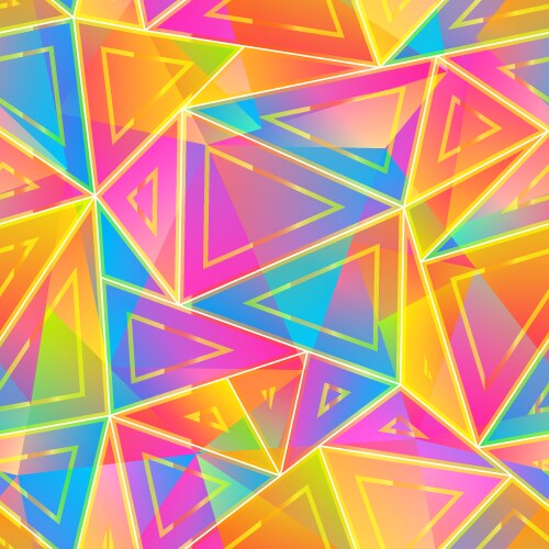 Rainbow color geometric seamless pattern Vector Image