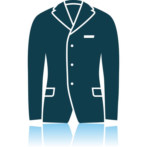 Mens business suit with black tie Royalty Free Vector Image