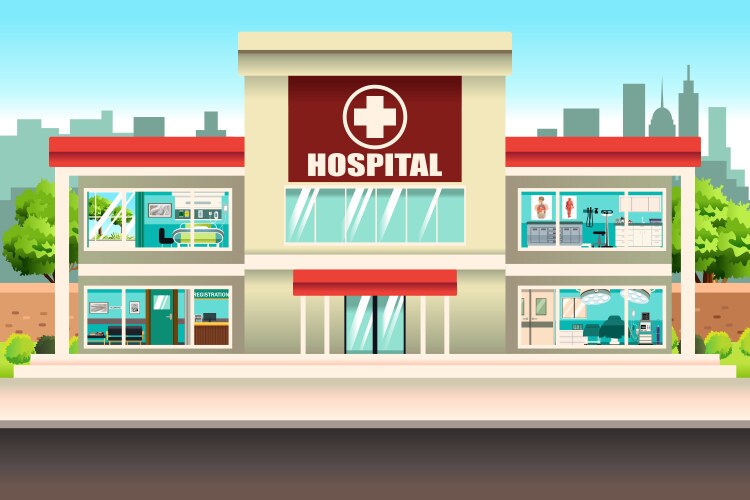 Hospital Royalty Free Vector Image - VectorStock