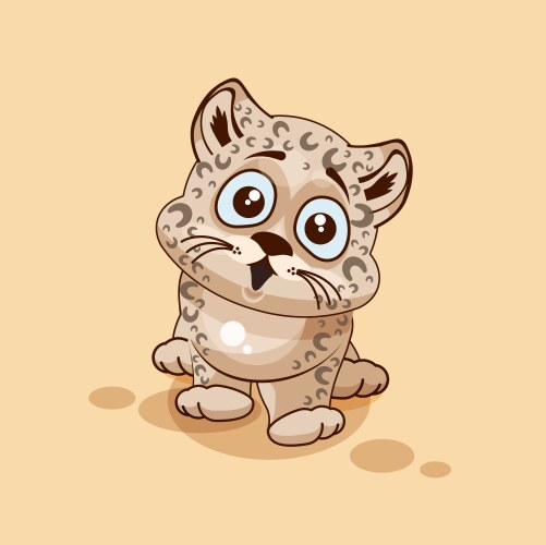 Leopard cub angry Royalty Free Vector Image - VectorStock