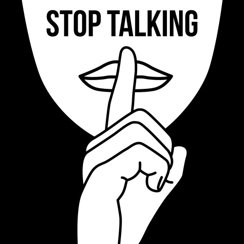 Emoticon silence quiet emoji shh gesture shush Vector Image