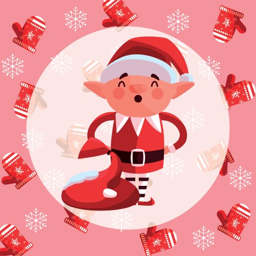 Christmas elf design Royalty Free Vector Image