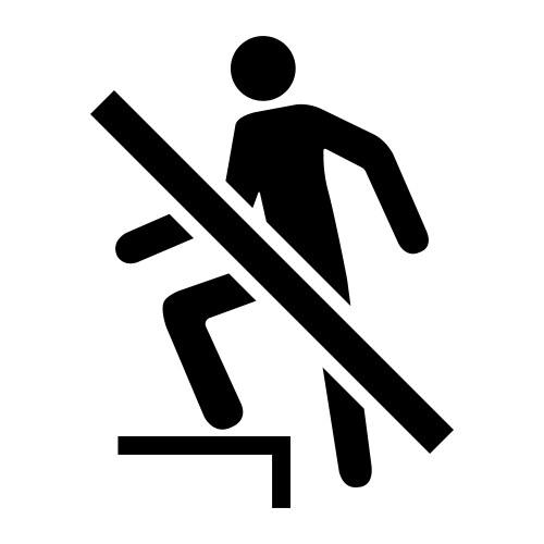 No stepping symbol on white background Royalty Free Vector