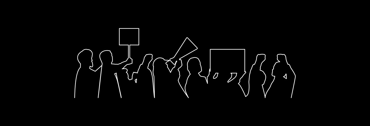 A huge crowd of protestors Royalty Free Vector Image