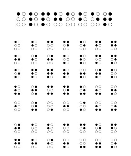 Braille arabic alphabet Royalty Free Vector Image