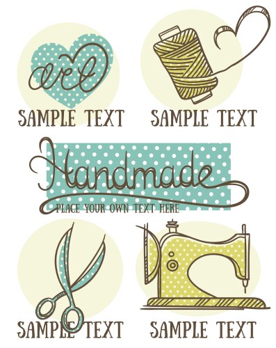 Hand made and craft Royalty Free Vector Image - VectorStock