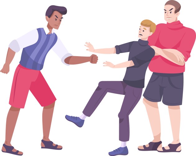 Hooligans flat icons collection Royalty Free Vector Image