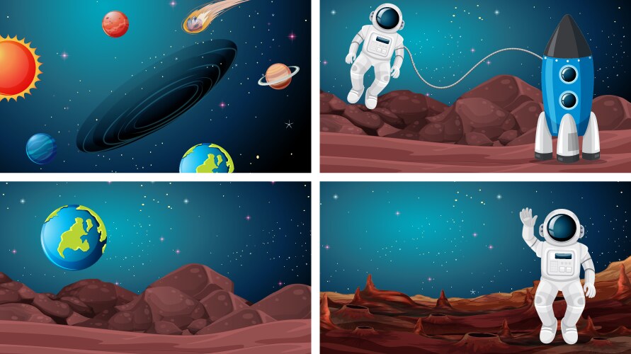 Astronaut space cartoon design Royalty Free Vector Image