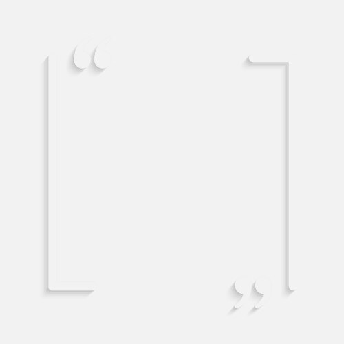 Blank template quote square with bracket Vector Image