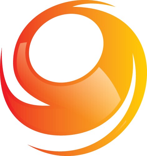 Circle round 3d colored logo Royalty Free Vector Image Circle round 3d colored logo Royalty Free Vector Image