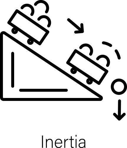 Inertia physics Royalty Free Vector Image - VectorStock