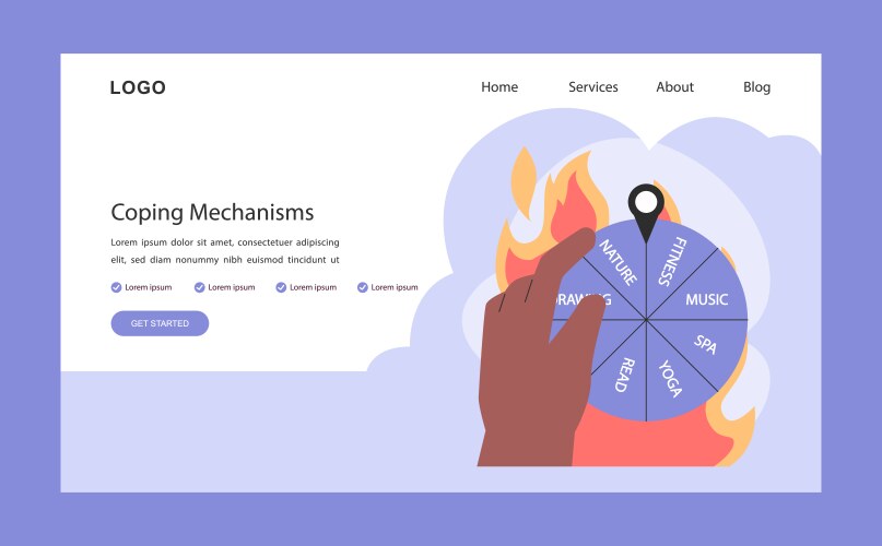 Empathy web banner or landing page black female Vector Image