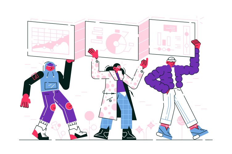 Female project manager Royalty Free Vector Image