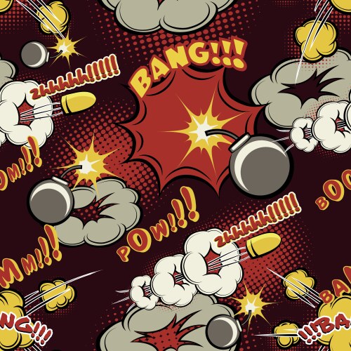 Boom comic book explosion element Royalty Free Vector Image