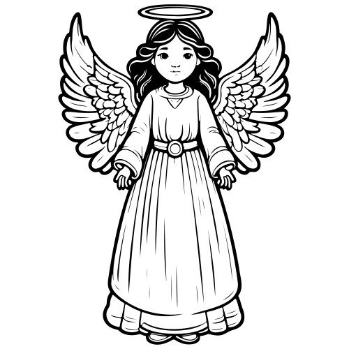 Angel Simple Outline Vector Images (over 1,600)