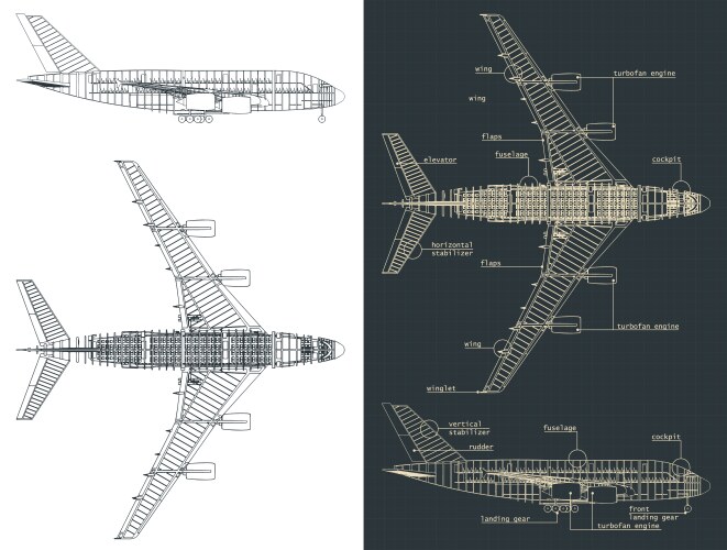 Plane Blueprints Vector Images (over 1,100)