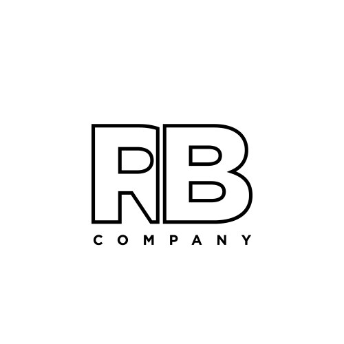 Letter k and r kr logo design template minimal Vector Image