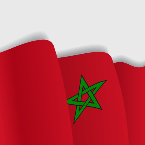 Morocco flag background Royalty Free Vector Image