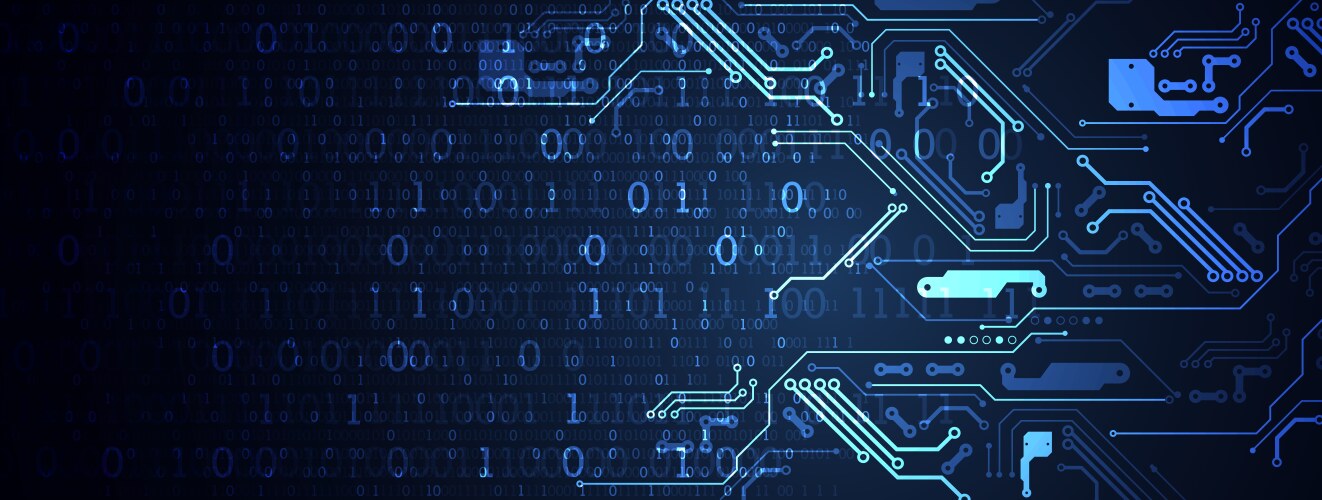 Abstract technology concept computer code Vector Image