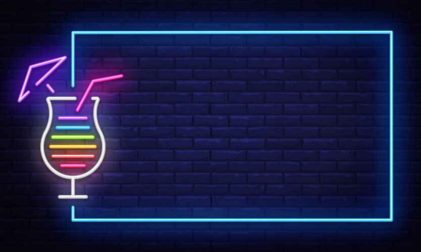 Lemonade drink neon sign Royalty Free Vector Image