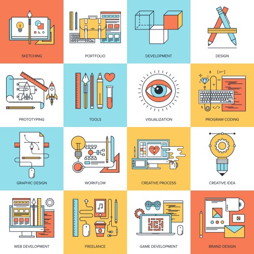 Sustainable development goals sdg icons Royalty Free Vector