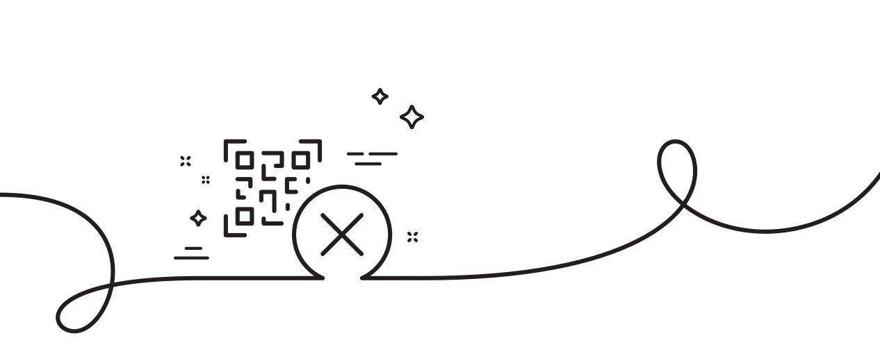 No qr code line icon scan barcode sign Royalty Free Vector