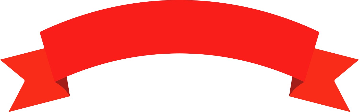 Red with golden bow ribbon banner blank curved Vector Image