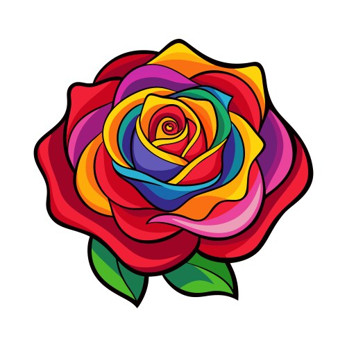 Hand draw red rose Royalty Free Vector Image - VectorStock