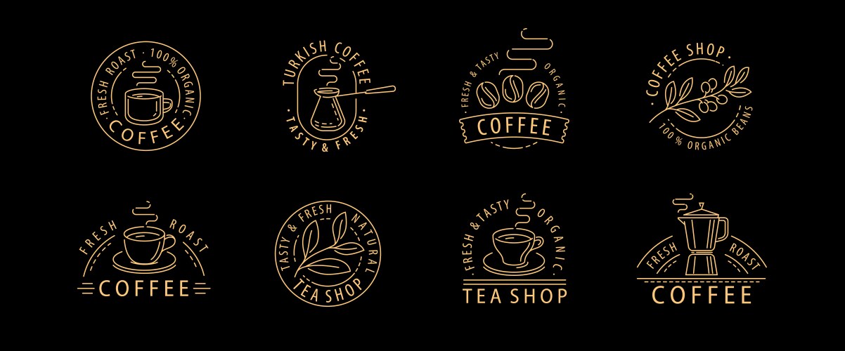Fresh coffee logo design template grinder Vector Image