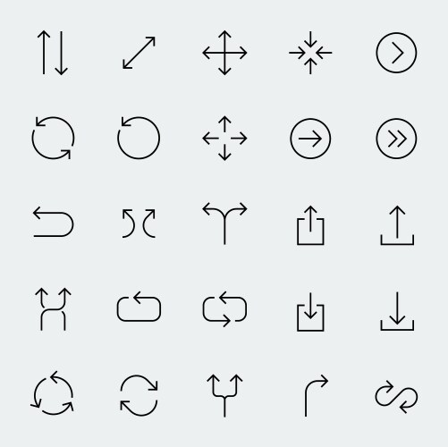 Meteorology symbols and weather thin line Vector Image