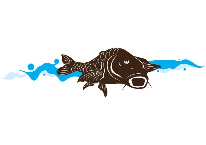 Isolated carp fish - clip art Royalty Free Vector Image