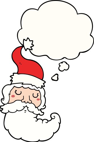 Santa thinking Vector Images & Graphics for Commercial Use | VectorStock