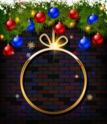 Holiday round frame Royalty Free Vector Image - VectorStock