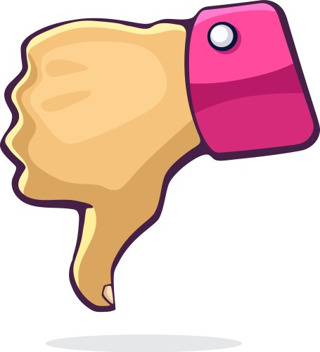 Cartoon dislike emoticon Royalty Free Vector Image