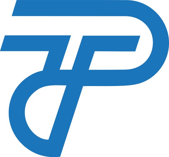 Letter mp logo design template Royalty Free Vector Image