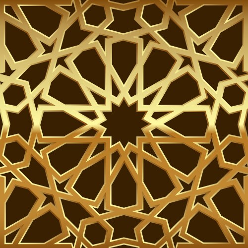 Arabic seamless girih pattern with classic islamic