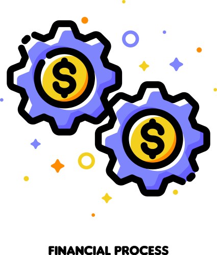 Business process improvement icons Royalty Free Vector Image