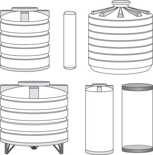 Infographic scheme with liquid water tank Vector Image