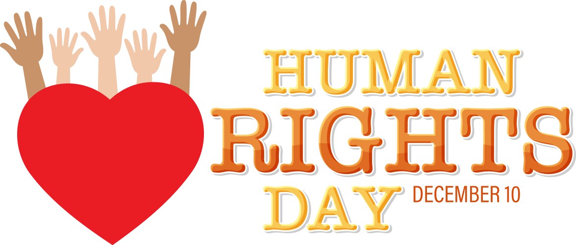International human rights day banner design Vector Image