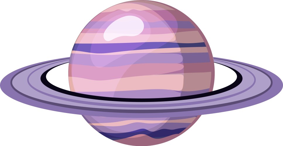 Gas planet cartoon icon space body symbol Vector Image