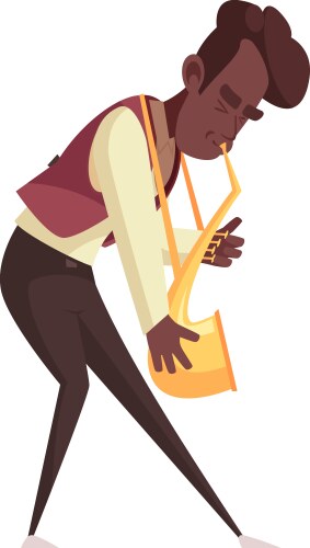 Cartoon jazz musician Royalty Free Vector Image