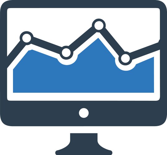 Traffic analysis icon Royalty Free Vector Image