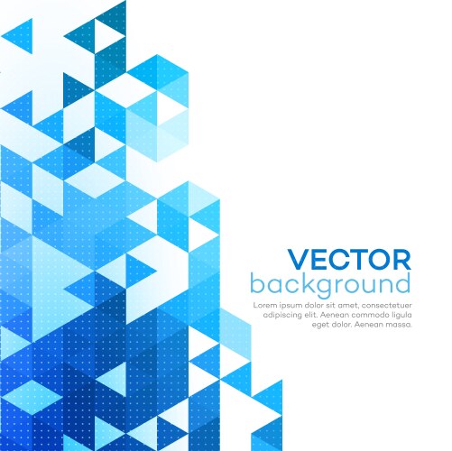 Blue abstract trendy background with triangles Vector Image