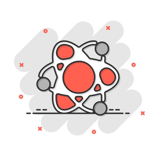 Science icon in comic style dna cell cartoon Vector Image