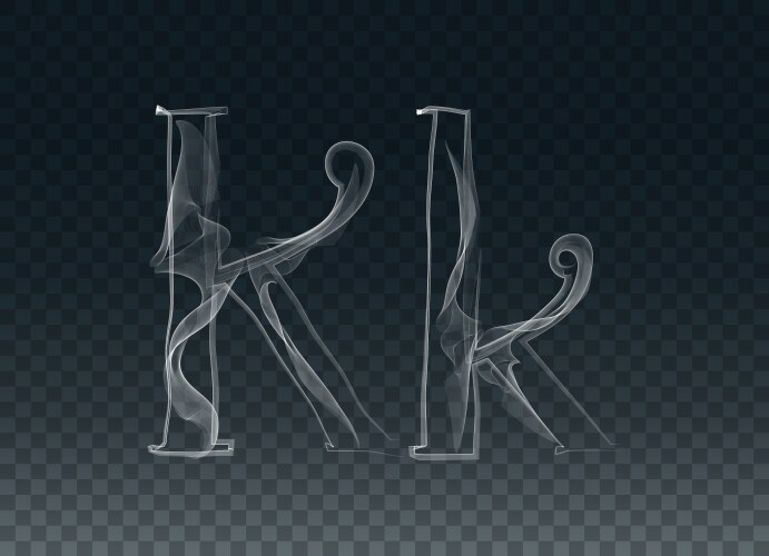 Smoke font letter d Royalty Free Vector Image - VectorStock