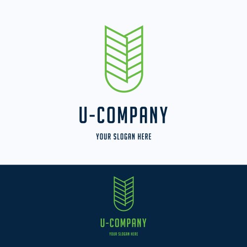 U company logo Royalty Free Vector Image - VectorStock