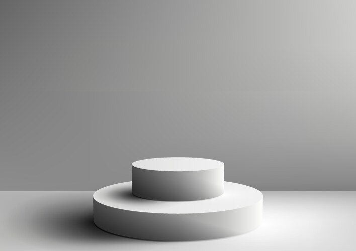 3d realistic wooden podium pedestal stand Vector Image