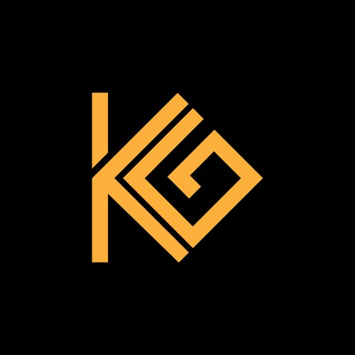 Initial fk letter logo template design Royalty Free Vector