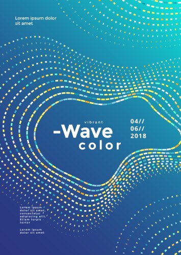 Music wave poster Royalty Free Vector Image - VectorStock